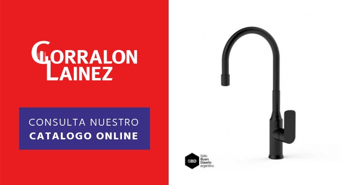 Griferia Monoc. Mesada Cocina Vasser, Agatha Black | Corralón Láinez