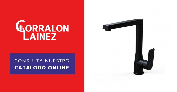 Griferia Monoc. Mesada Cocina Vasser, Zafiro Black | Corralón Láinez